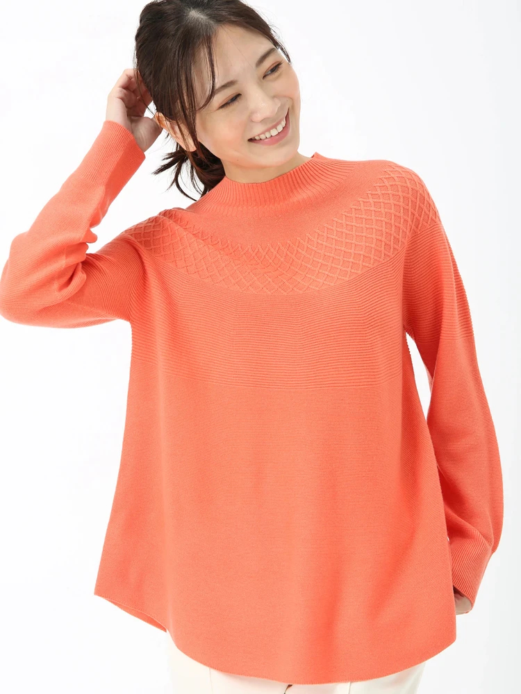 【SALE 1/31(金)で終了】 ホールファイン ホールガーメント ミドル丈 ニット セーター ｜ PINORE（ピノーレ）｜.K online（ドットケイオンライン）